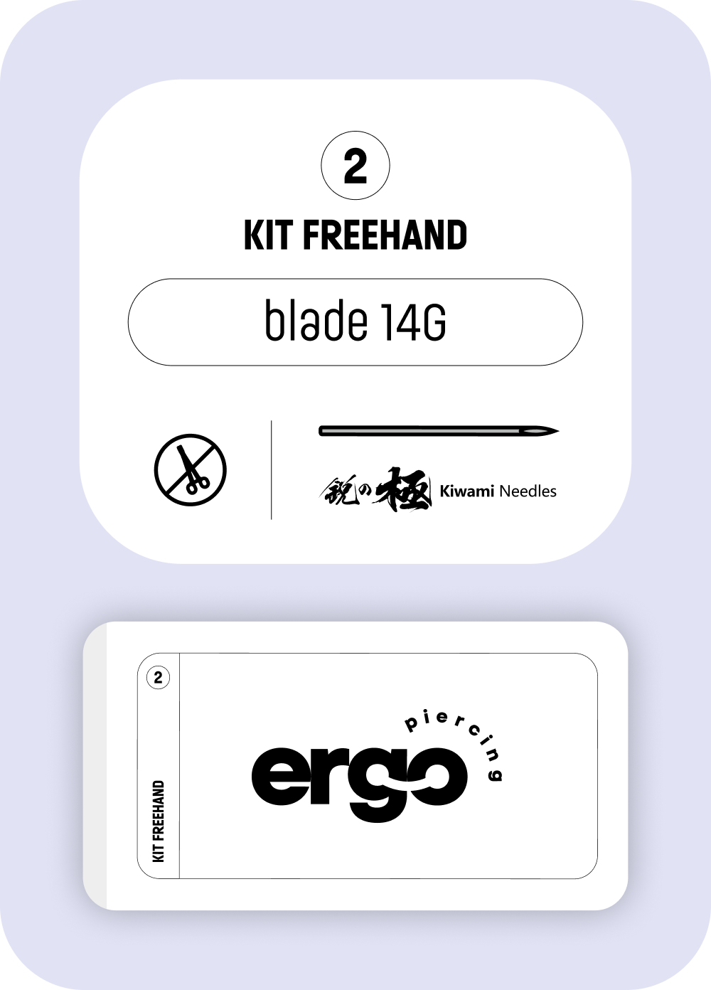 Kit Freehand 2 - Blade 14G | Ergo Piercing